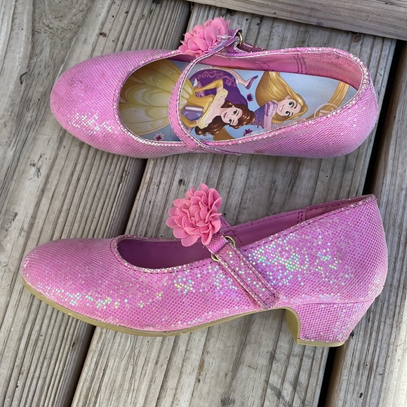 Disney | Shoes | Disney Princess Glitter Pink Shoes Size 2 | Poshmark
